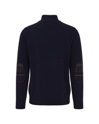 Barbour Mens Half-Zip Holden Wool Jumper Navy Jumpers Sweater