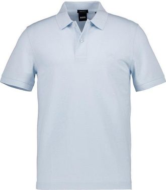 HUGO BOSS Herren Polo-Shirt blau Baumwoll-Piqu&eacute;
