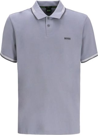BOSS polo à bords contrastants - Bleu