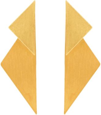 Dansk Copenhagen Boucles doreilles triangle statement 2-en-1 Theia In:store - Femme - Accessoires - Jaune - Taille: ONE Size