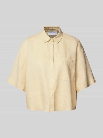 Jake*s Relaxed Fit Leinenbluse mit Brusttasche