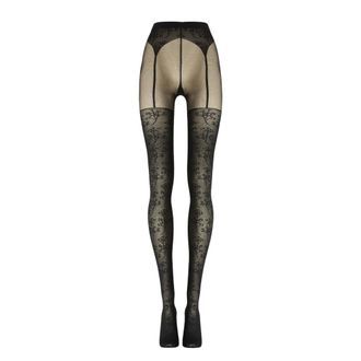 Wolford Bas de contention Passion Flower - Femme - Sous-v&ecirc;tements - Noir - Taille: 36 FR