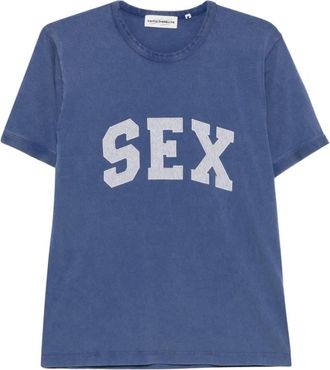 Carne Bollente Homme, Tops, Bleu, Taille: L Crew Neck T-shirt