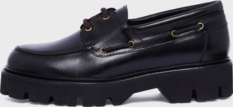 Gerard Darel Mocassins en cuir &agrave; semelles crant&eacute;es - AMANY - Noir