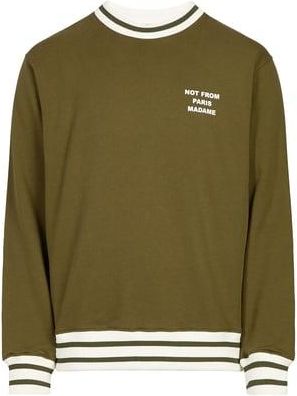 Dr&ocirc;le de Monsieur Pull droit &agrave; logo en coton