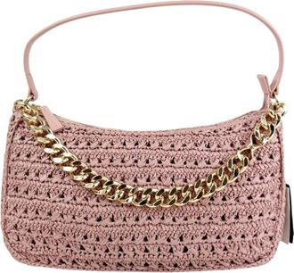 Twinset Femme, Sacs, Rose, Taille: ONE Size Liliana Sac Bandouli&egrave;re en Paille et Cuir