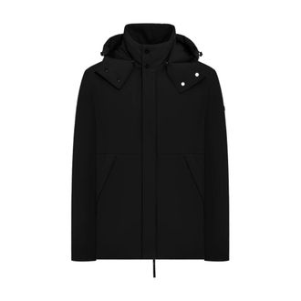 Duno Nylon Parka mit abnehmbarer Kapuze - - Coats - Herren - Schwarzk - XS