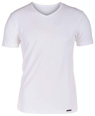 Olaf Benz RED1601 - T-Shirt für Herren - V-Halsausschnitt - Weiss - Grösse L (OB-1-07418-1000-L)