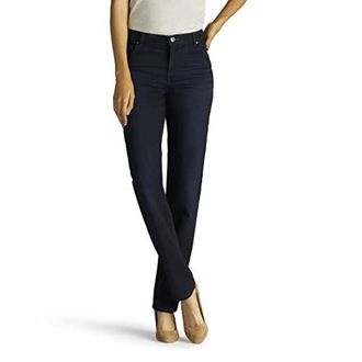 Lee Jeans Coupe Droite décontractée pour Femme - Bleu - 38 Court Small