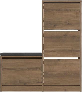 Toilinux Meuble à chaussures avec banc