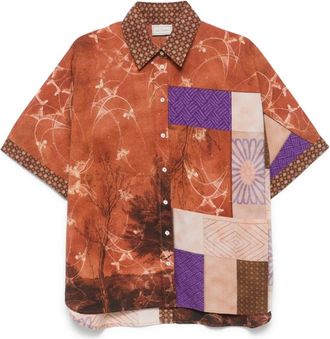 Pierre-Louis Mascia Homme, Chemises, Multicolore, Taille: L Chemise &agrave; Manches Courtes Multi-Imprim&eacute;