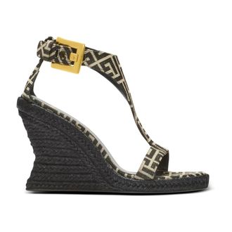 Balmain Anthem Wedge Espadrilles - - Shoes - Damen - Schwarzk - 35 EU