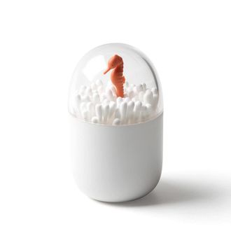 Qualy Qualy Clownfisch Wattestäbchen Behälter Box Bad WC orange Fisch 7x11cm