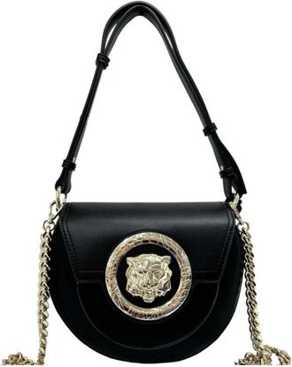 Just Cavalli Femme, Sacs, Noir, Taille: ONE Size Logo Plaque Shoulder Bag