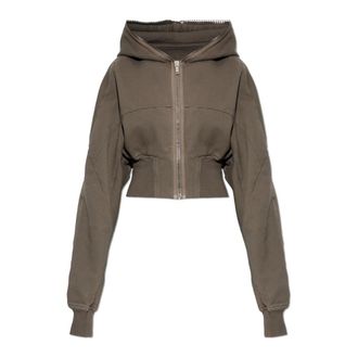 Rick Owens Cropped Hoodie - - Sweatshirts & Hoodies - Damen - Braun - M