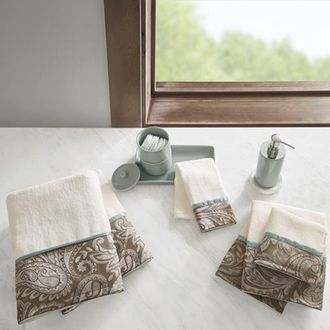 Madison Park Aubrey Towel Set, Blue
