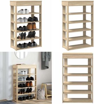vidaXL Schuhregal Sonoma-Eiche 60x30x98 cm Holzwerkstoff - Vidaxl