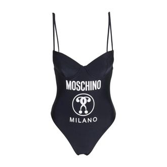 Moschino Logo Milano Badeanzug mit B&uuml;gel - - Swimwear - Damen - Schwarzk - S