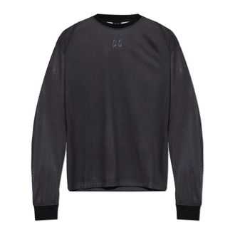 44 Label Group Klassisches Mesh Langarmshirt - - Tops - Herren - Schwarzk - XL