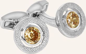 Tateossian Tateossian Manschettenkn&ouml;pfe Halo Round gelb