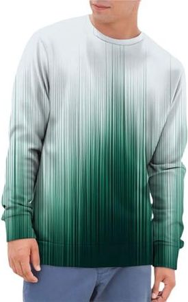 Generic Pull à col rond pour homme 2025 - Col rond - En polyester épais - Construction simple couche avec isolation thermique améliorée - Streetwear moderne -