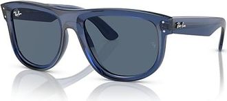 Ray-Ban Boyfriend Reverse Sonnenbrillen Dunkelblau Transparent Fassung Blau Glas 56-18
