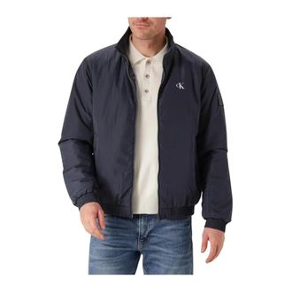 Calvin Klein Gef&uuml;tterte Harrington Jacke - - Jackets - Herren - Blau - S