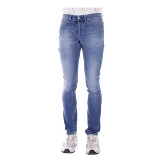 Dondup Denim Jeans mit Logo auf der Ges&auml;&szlig;tasche - - Jeans - Herren - Blau - W36