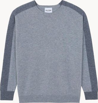 Kujten Pull cachemire homme col rond colorblock - Pull Ian