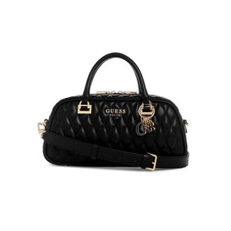 Guess Damen Valla Small Satchel Ranzen, Schwarz