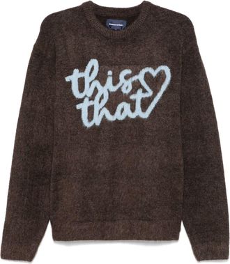 Thisisneverthat sweat Herat Logo - Marron