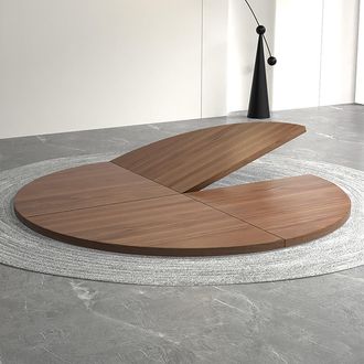 Generic 4-Fach Faltbare, runde Tischplattenverl&auml;ngerung aus Holz - platzsparend for Familienessen. Nur die runde, Faltbare Tischplatte. Gro&szlig;e, tragbare Tischp