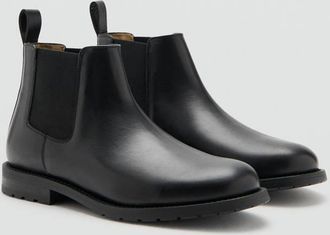 Mango Bottines chelsea cuir noir - Homme - 40 - MANGO MAN