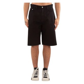 Arte Schwarze G&uuml;rtelschlaufen-Shorts - - Shorts - Herren - Schwarzk - W30