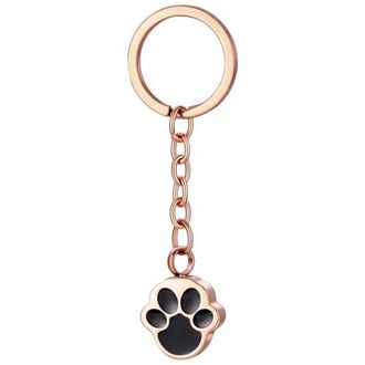 Generico Porte-cl&eacute;s avec patte de chien - Pendentif comm&eacute;moratif en acier inoxydable qui peut &ecirc;tre ouvert pour cendres danimaux domestiques, accessoire de d&eacute;co