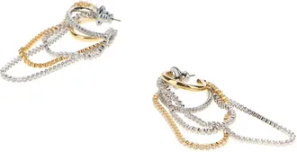 Swarovski Two-Tone Metal Earrings - Multicolor