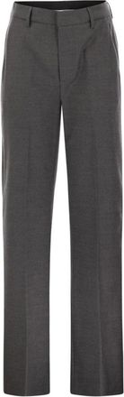 Dondup Femme, Pantalons, Gris, Taille: 36 FR Janice Pantalon Tailleur Jambe Large