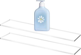 Generic Ersatz Von Schrankregal,2-teiliges durchsichtiges Acryl F&uuml;r Schwere Verwendung,K&uuml;che Lagerregal Regale - F&uuml;r Wohnzimmer Schlafzimmer Vorratsschrank Wo