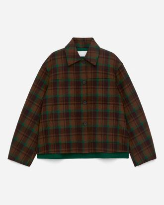 Arket Doubleface-Jacke Aus Wollmischung -Braun