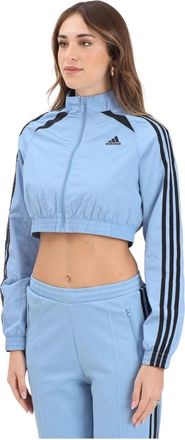 adidas Femme, Vestes, Bleu, Taille: 40 FR Teamgeist Adicolor Cropped Track Top