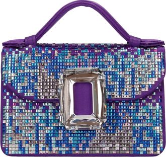 Gedebe Gedebe, Femme, Sacs, Multicolore, Taille: ONE Size Sac en satin avec ornements de bijoux