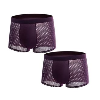 Generic Lot de 2 boxers pour homme, sous-v&ecirc;tements en maille douce et coupe id&eacute;ale en maille transparente, sexy, respirant et confortable, sans &eacute;tiquette qui 
