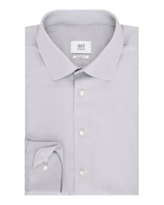 Eterna Glattes Hemd aus Baumwolle mit Kentkragen, Modern Fot in