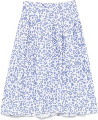 Marni Midirock aus Popeline - Weiß