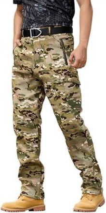 Generic Pantalon de travail stretch pour homme - Coupe droite - Pantalon de jogging - Camouflage - R&eacute;sistant &agrave; lusure - Pantalon de trekking - Pantalon foncti