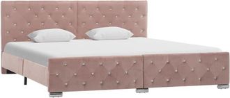 vidaXL Vidaxl - Cadre de lit sans matelas Rose Velours 180x200 cm