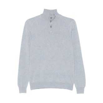 Fedeli Pull Col Roul&eacute; - Homme - Pulls - Bleu - Taille: L