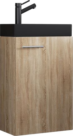 VCM 2-TLG Set/Waschplatz für Gäste WC/Gästebad Toilette/Waschtisch/Badmöbel Badezimmer Set - Slito-BL