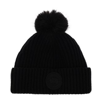 Canada Goose Bonnet en cachemire m&eacute;lang&eacute; - Homme - Accessoires - Noir - Taille: ONE Size