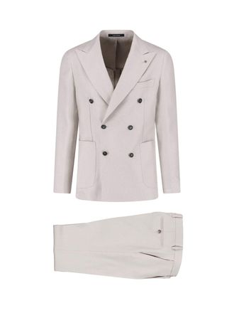 Tagliatore Double-Breasted Linen Suit